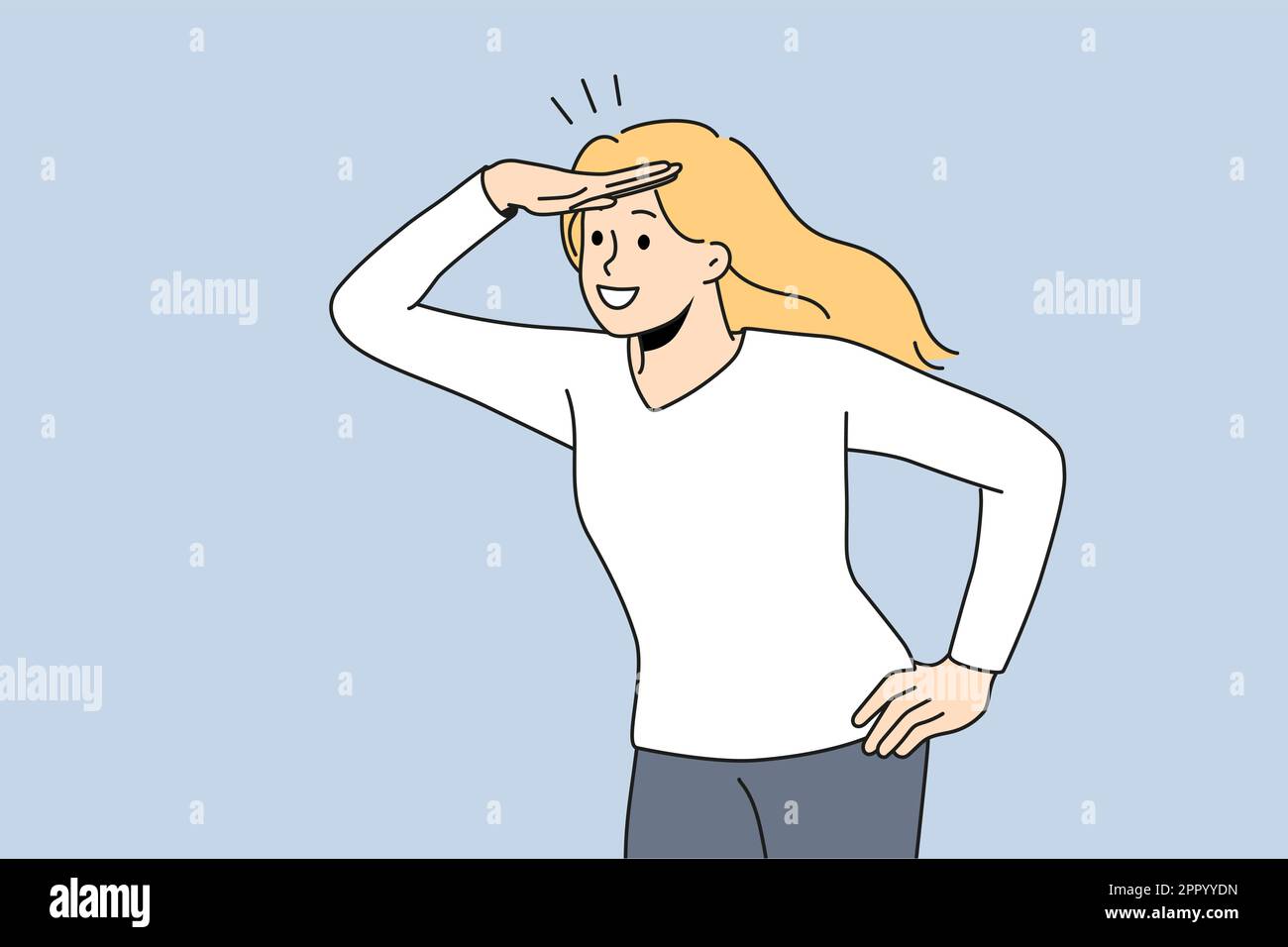 Positive good looking woman Stock Vector Images - Alamy