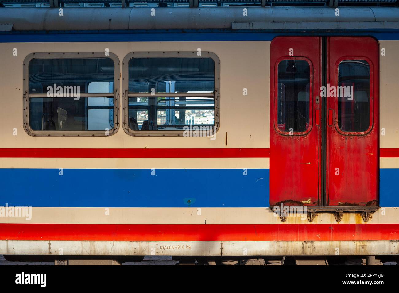 Colorful on a old train vagon in Istanbul Turkey Stock Photo - Alamy