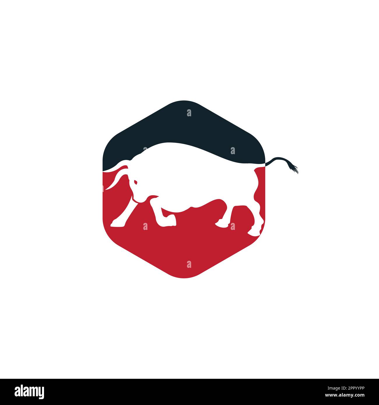 Bull vector logo design. Simple animal vector logo design template ...