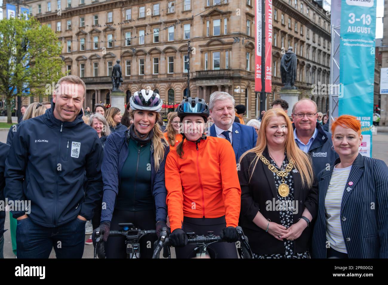 Glasgow, Scotland, UK. 25th April, 2023. Sir Chris Hoy, Katie ...