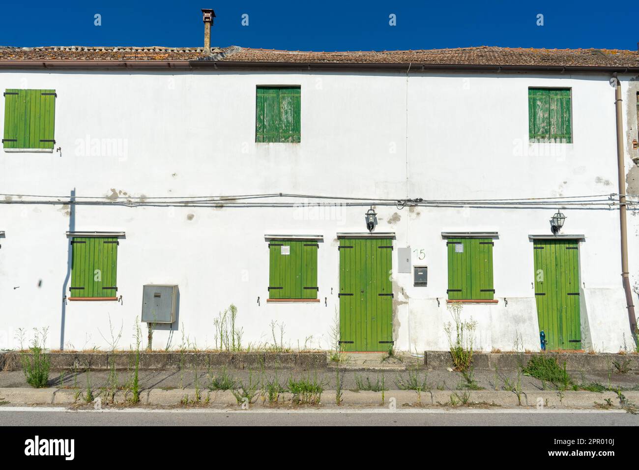 Cycle trip on the right bank of the Po river: Gorino Stock Photo - Alamy