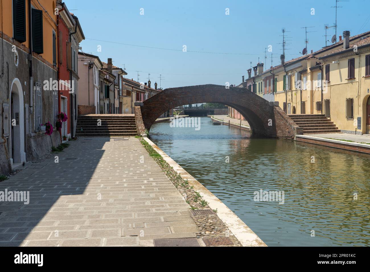 Cycle trip on the right bank of the Po river: Comacchio Stock Photo - Alamy
