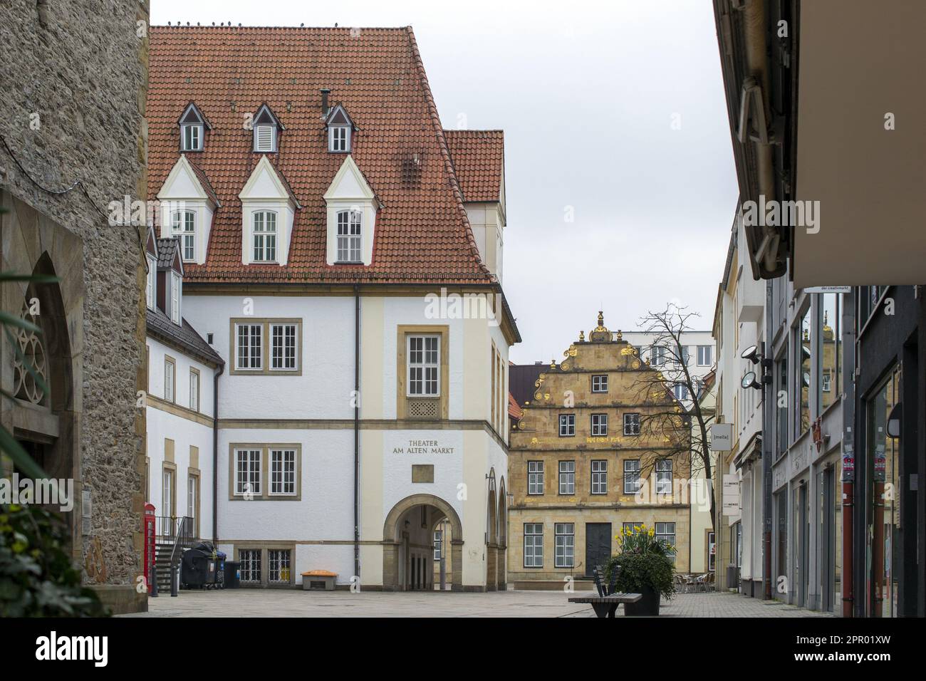 Ancient architecture of the city of Bielefeld in Germany Stock Photo ...
