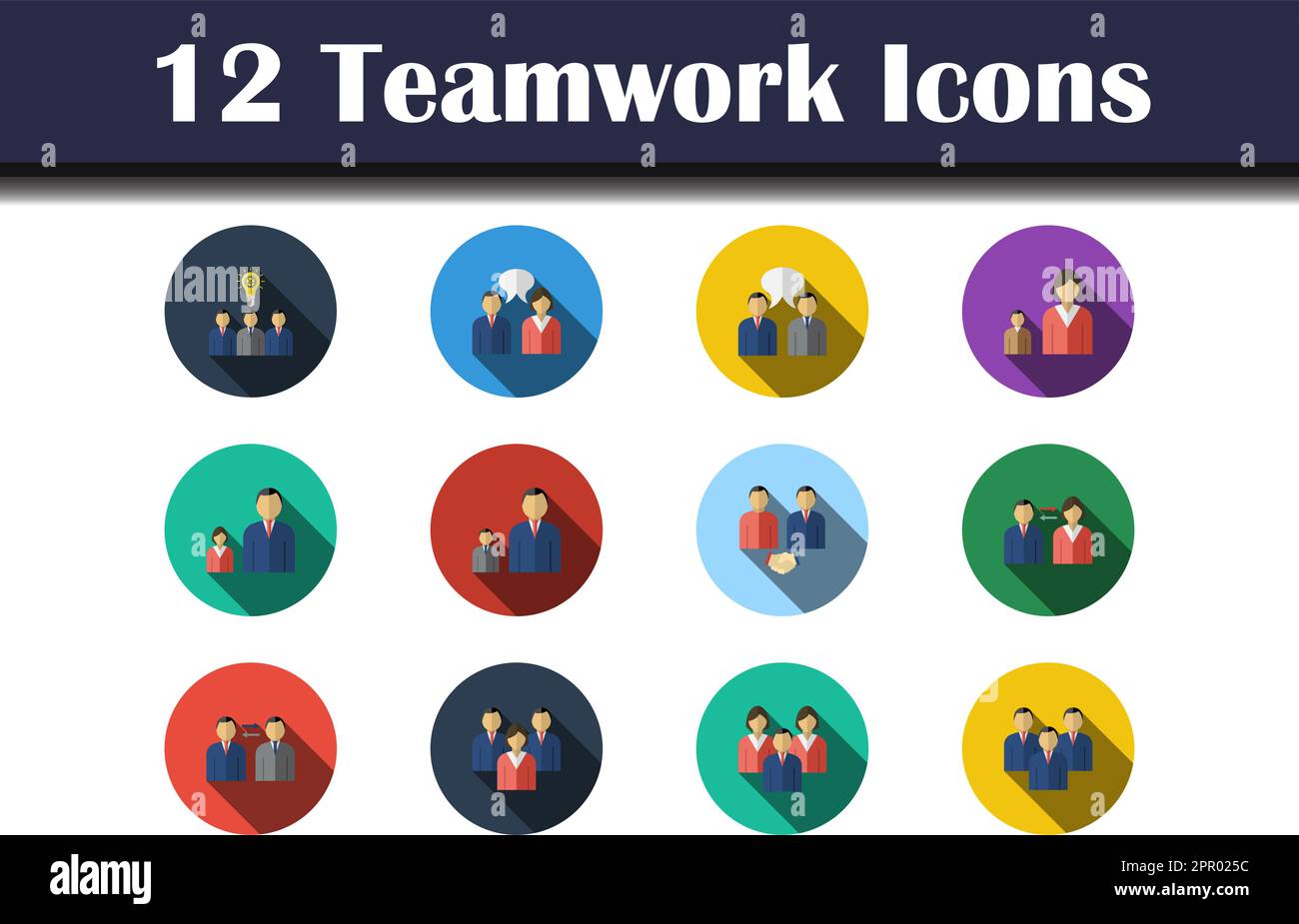 Teamwork Icon Set Stock Vector Image & Art - Alamy