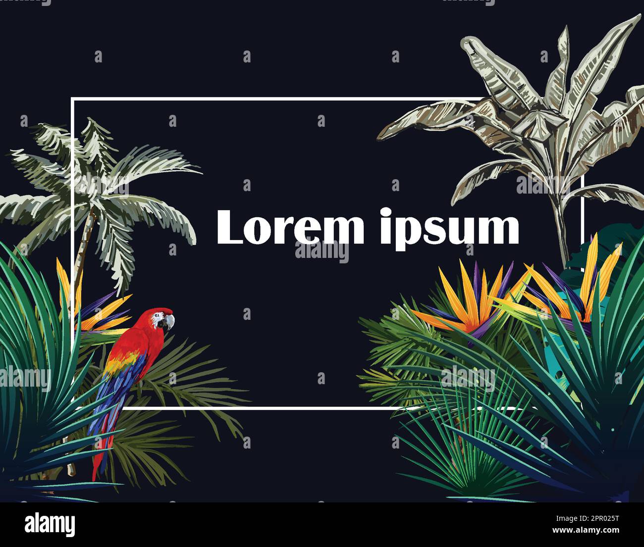 Tropical flowers beach Stock Vector Images - Alamy