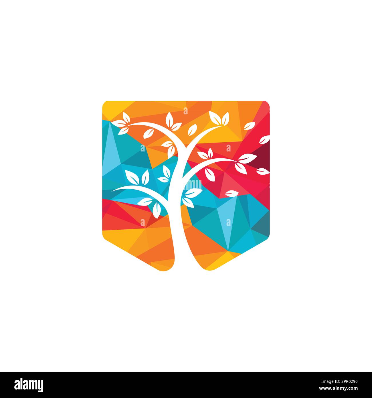 Tree logo design. Minimalist green tree logo symbol Stock Vector Image ...