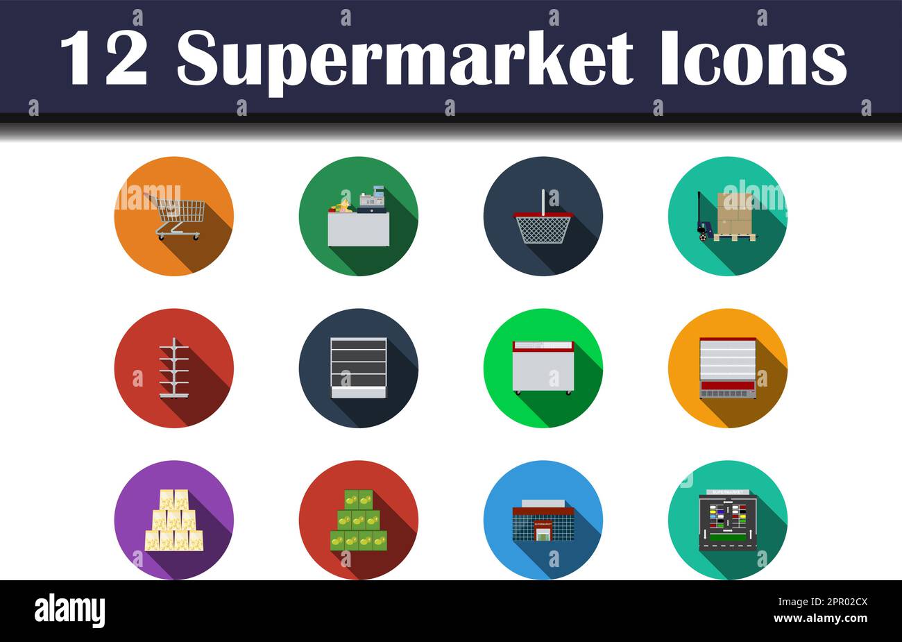 Supermarket Icon Set Stock Vector Image & Art - Alamy