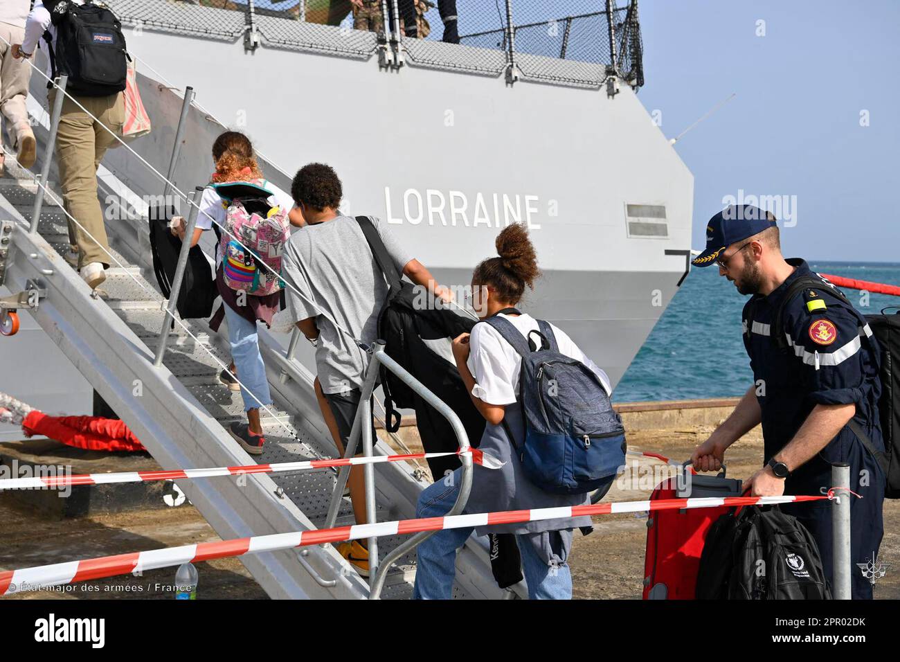Port Sudan, Sudan. 25th Apr, 2023. Handout photo - Boarding nationals ...