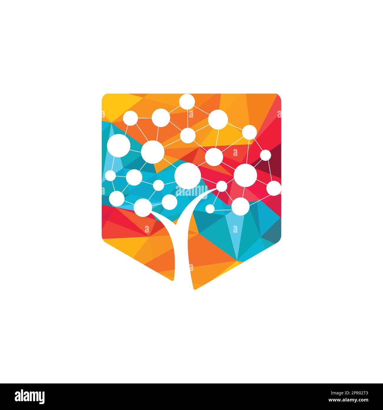 Digital Tree logo design. Technology, nature, wireless, internet ...