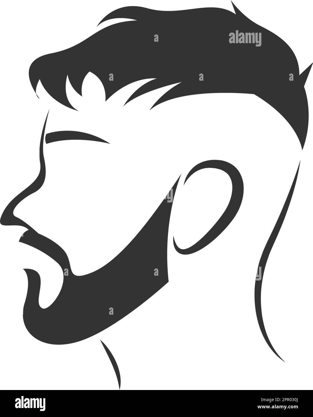 Mens Hairstyle Icon Design Illustration Stock Vector Image And Art Alamy