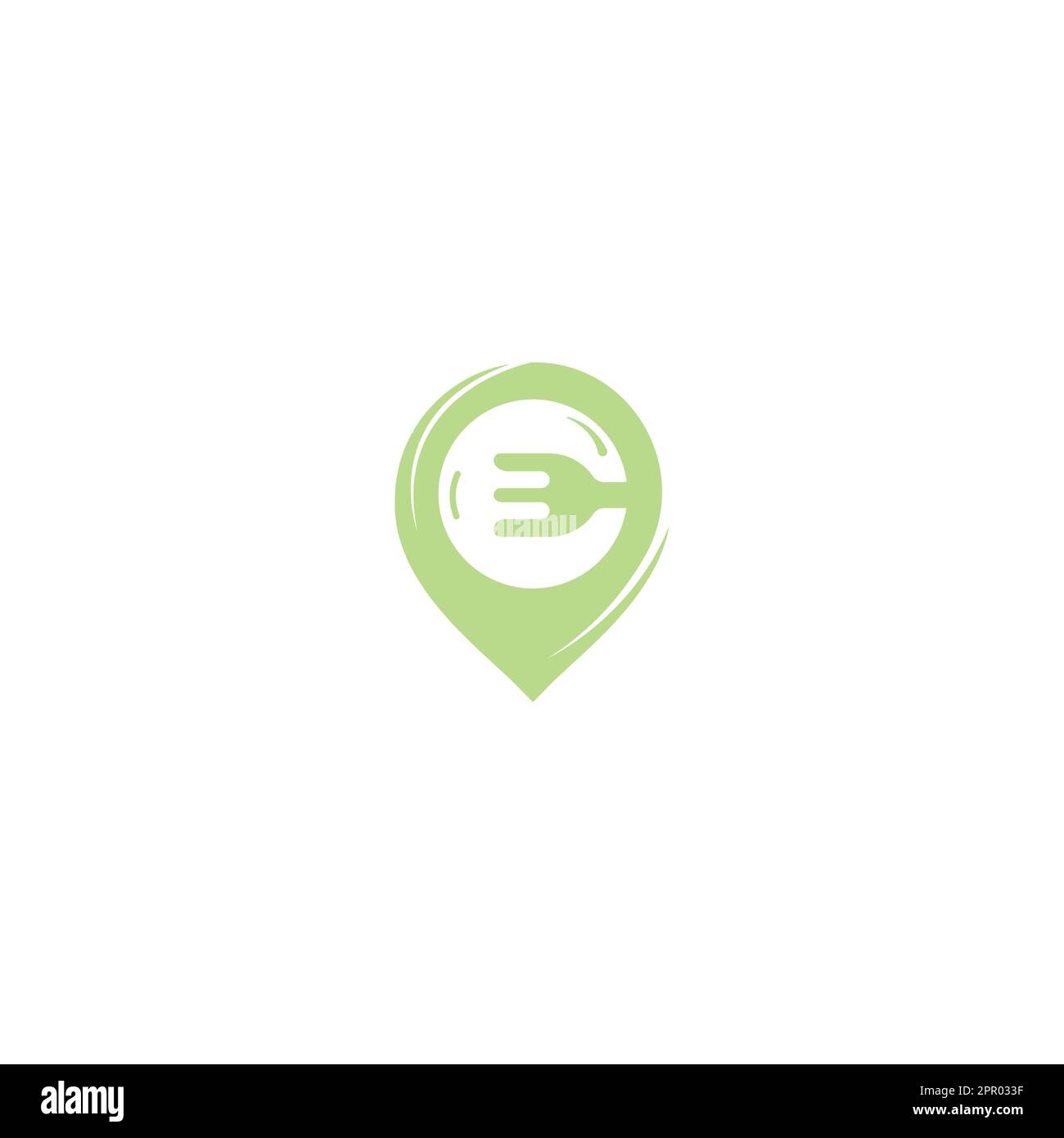 Food point logo design. Fork and pin sign logo template Stock Vector ...