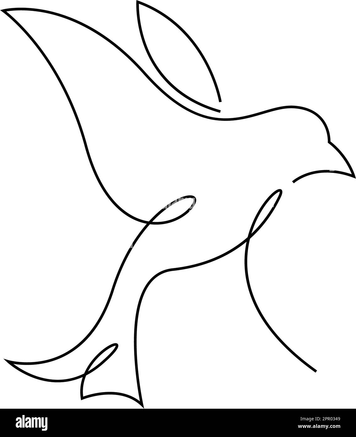 Bird illustration line art hi-res stock photography and images - Alamy