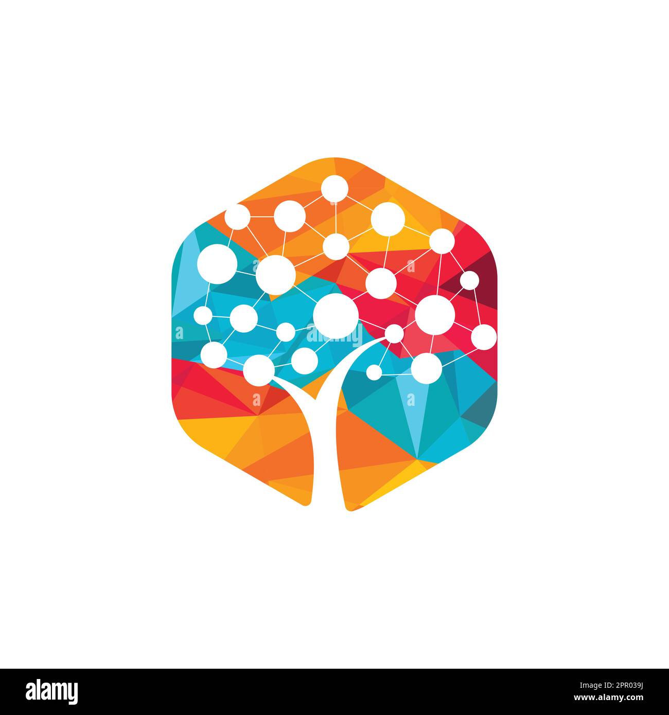 Digital Tree logo design. Technology, nature, wireless, internet ...