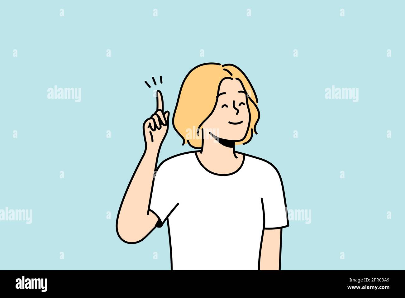 Smiling woman find answer to problem Stock Vector Image & Art - Alamy