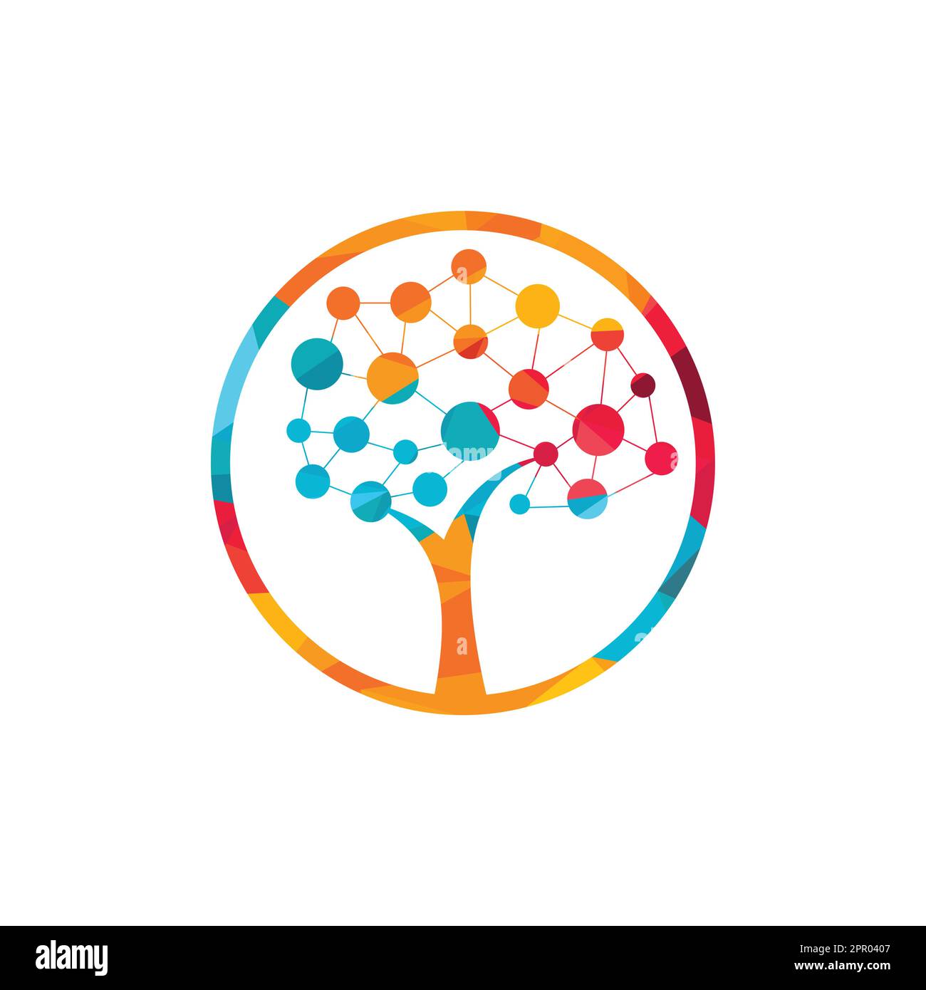 Digital Tree logo design. Technology, nature, wireless, internet ...