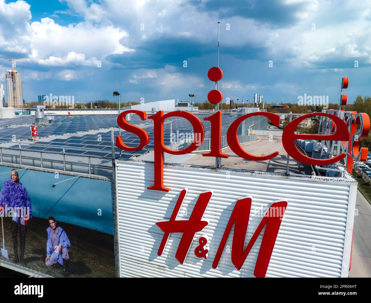 Aerial view of the Spice shopping mall in Riga, Latvia Stock Photo - Alamy