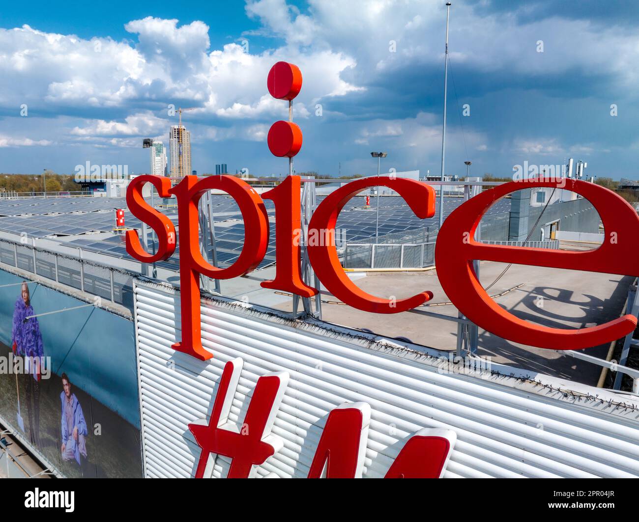 Aerial view of the Spice shopping mall in Riga, Latvia Stock Photo - Alamy