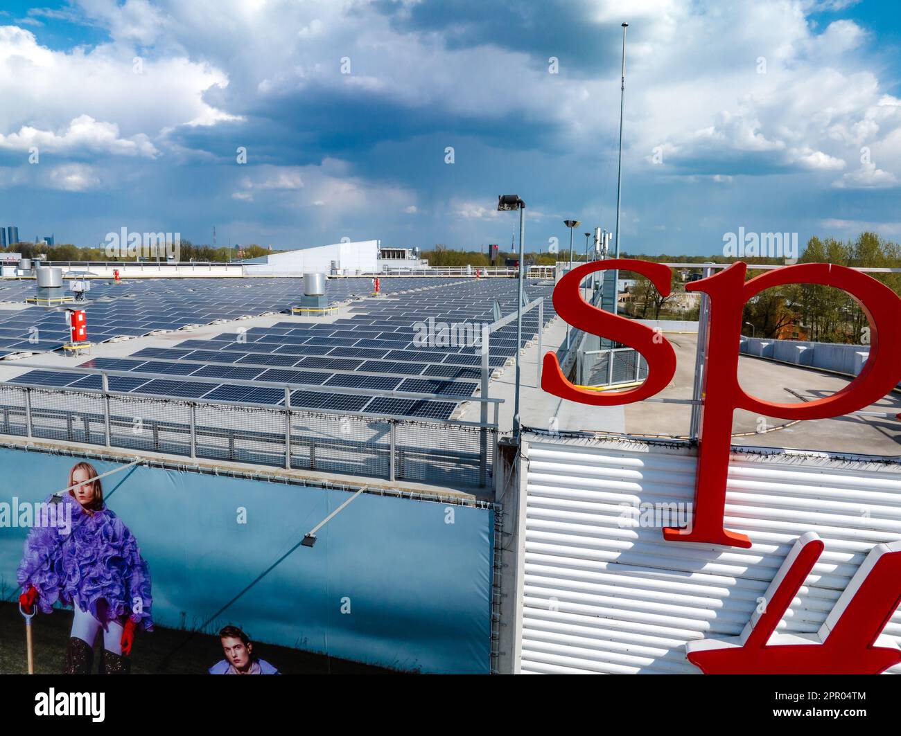Aerial view of the Spice shopping mall in Riga, Latvia Stock Photo - Alamy