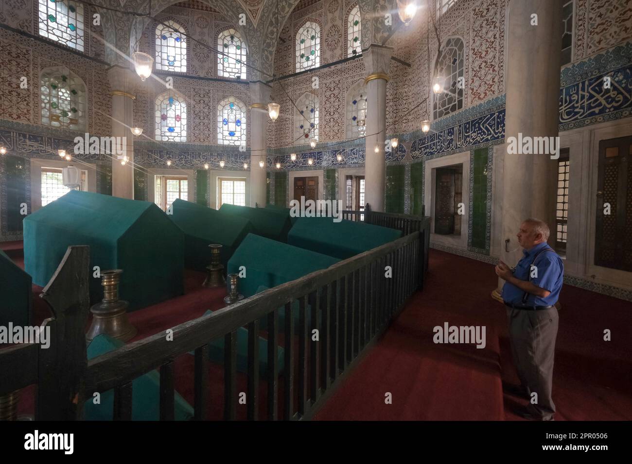 Interior of the Tombs of Sultans Mehmed III, Selim II, Murad III ...