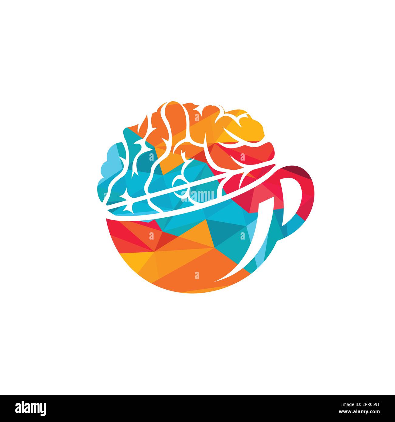 Coffee brain vector logo design Stock Vector Image & Art - Alamy