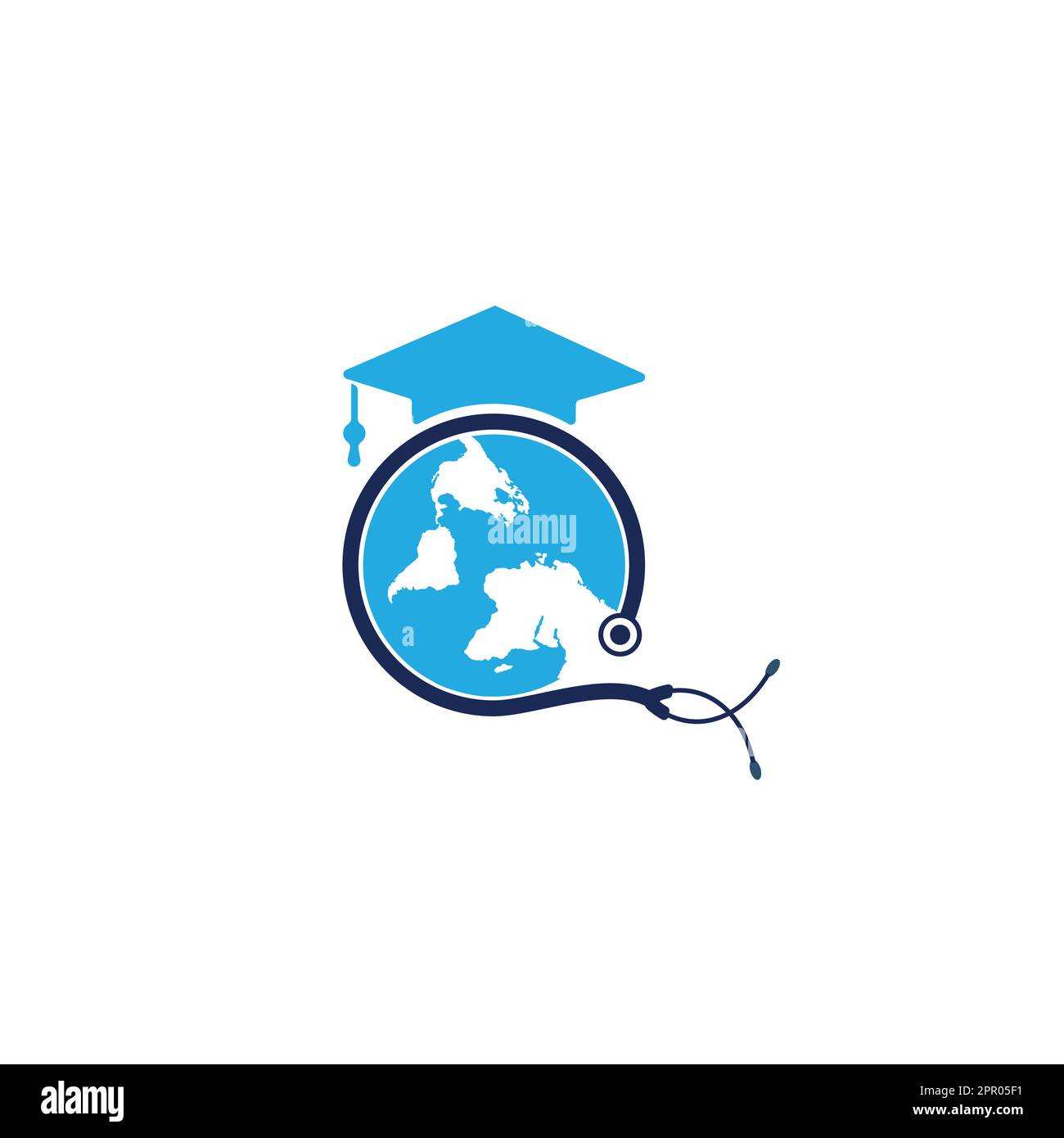 Study abroad vector logo design. Medical study in abroad logo concept ...