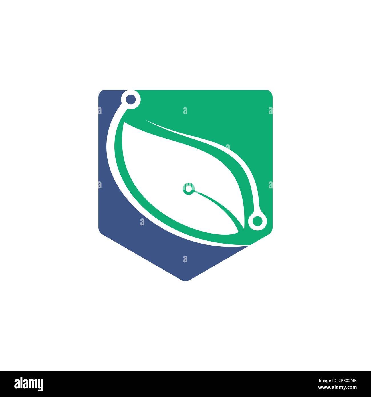 Green Leaf Technology Logo Design Circuit Leaf Vector Design Stock Vector Image And Art Alamy