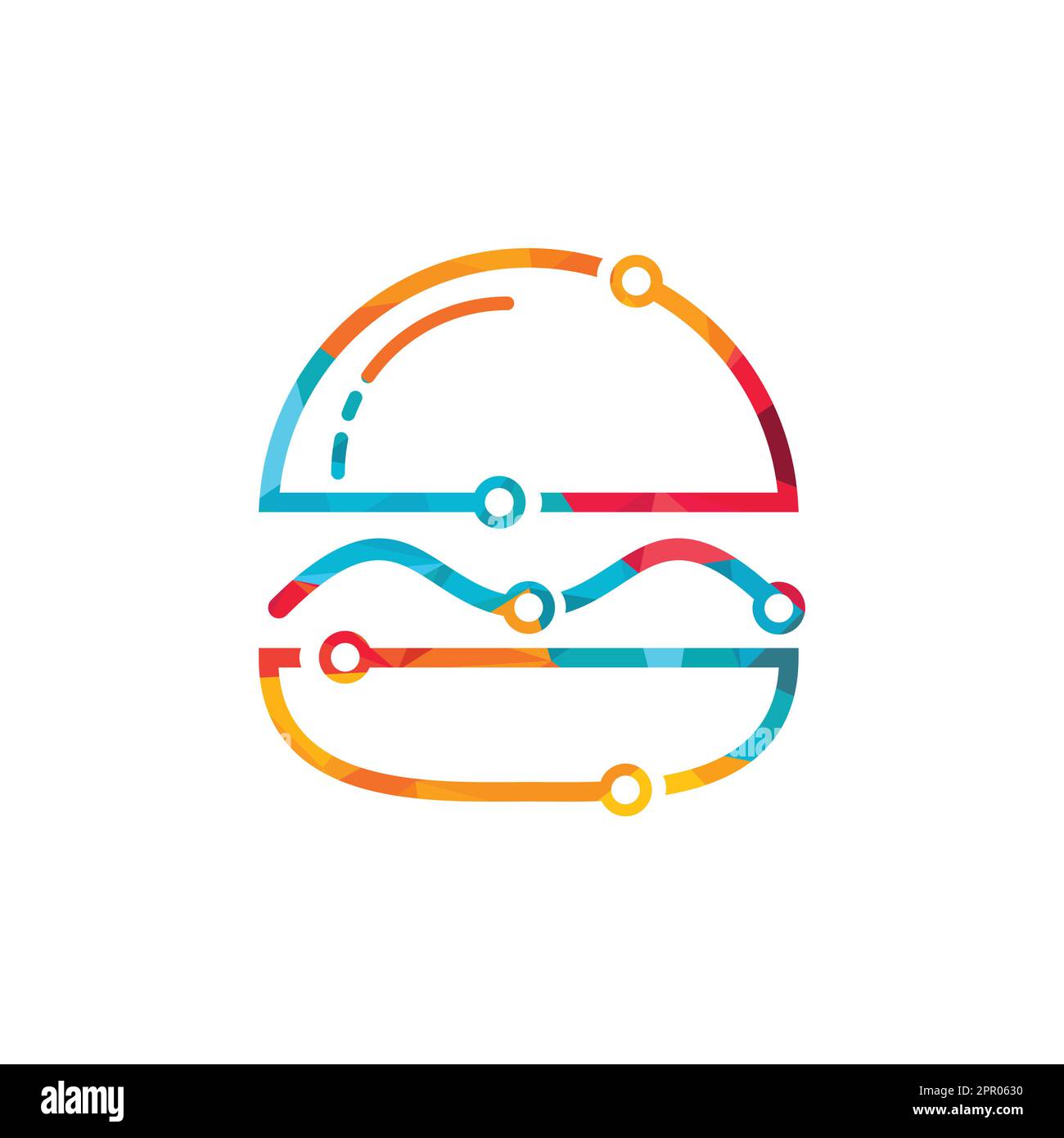 Burger tech vector logo design Stock Vector Image & Art - Alamy