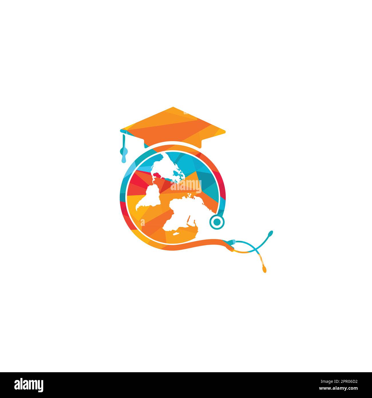Study abroad vector logo design. Medical study in abroad logo concept ...