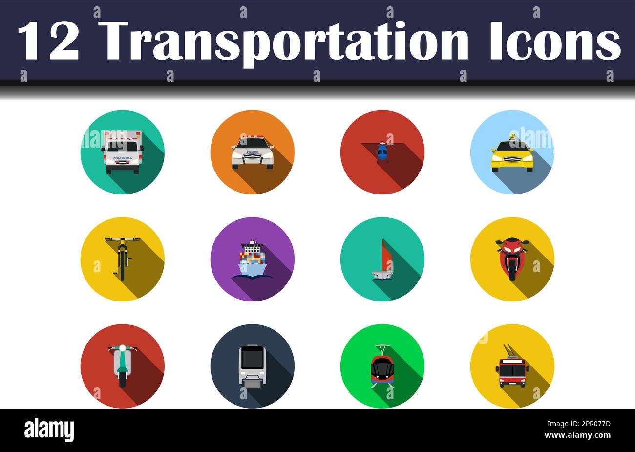 Transportation Icon Set Stock Vector Image & Art - Alamy