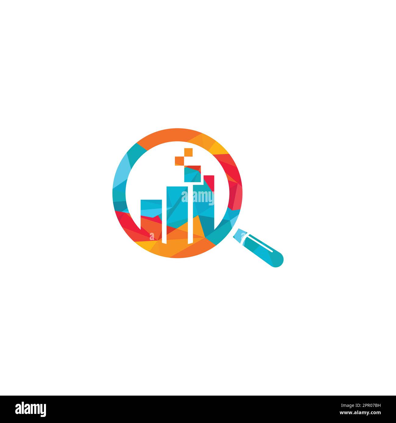 Magnifying Glass Stock Exchange Finance Logo Design. Business analytic ...