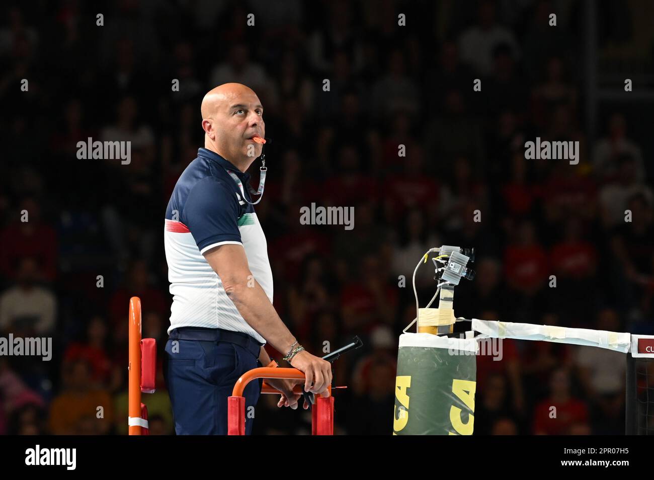 Civitanova Marche, Italy. 25th Apr, 2023. Stefano Cesare of Roma (First ...