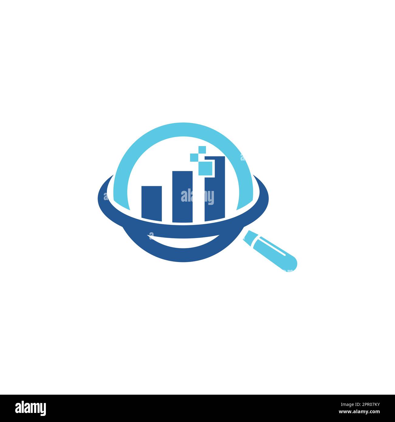 Magnifying Glass Stock Exchange Finance Logo Design. Business analytic ...