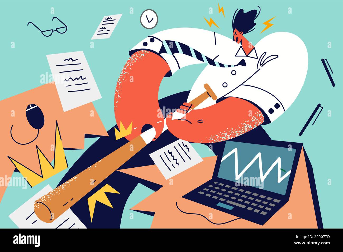 Frustrated businessman work overwhelmed hi-res stock photography and ...