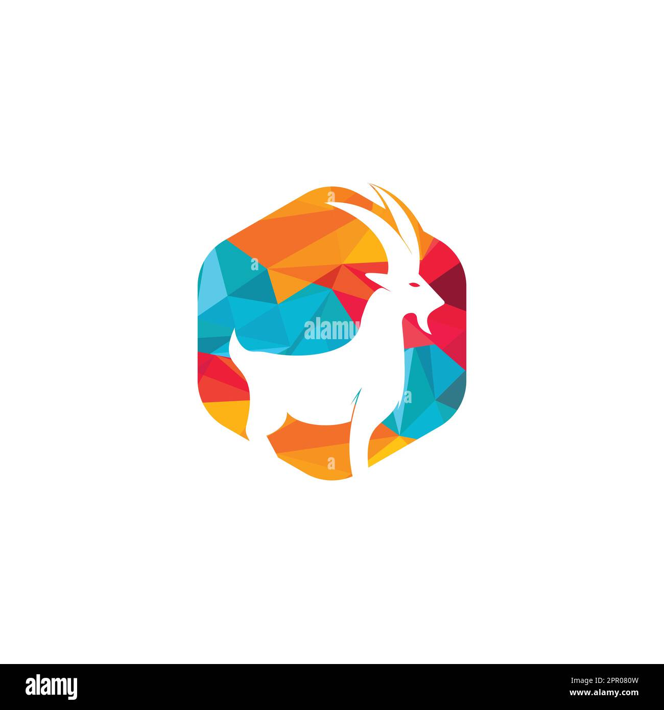 Goat Simple Logo Template Design. Mountain goat vector logo design ...