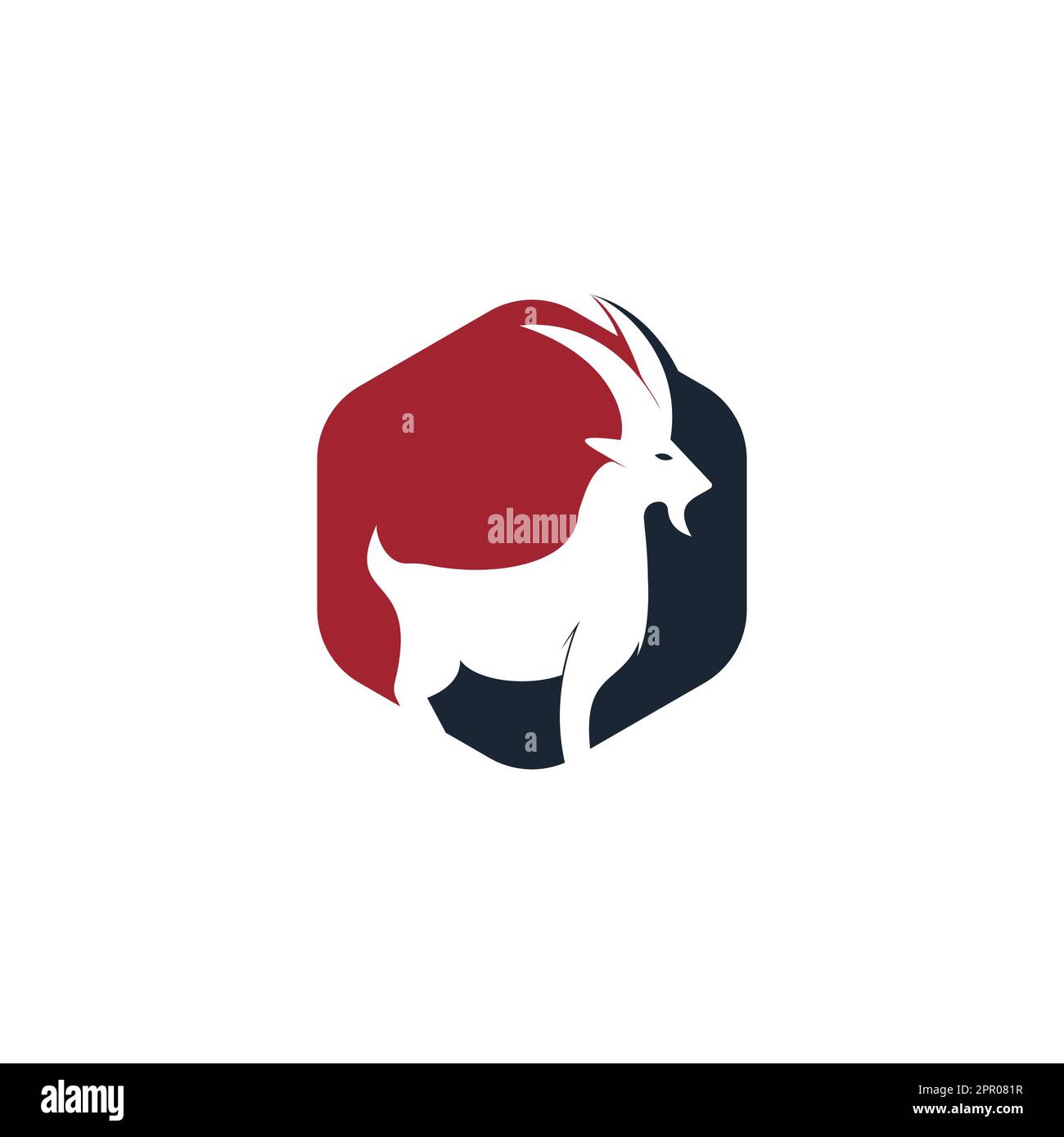 Goat Simple Logo Template Design. Mountain goat vector logo design ...