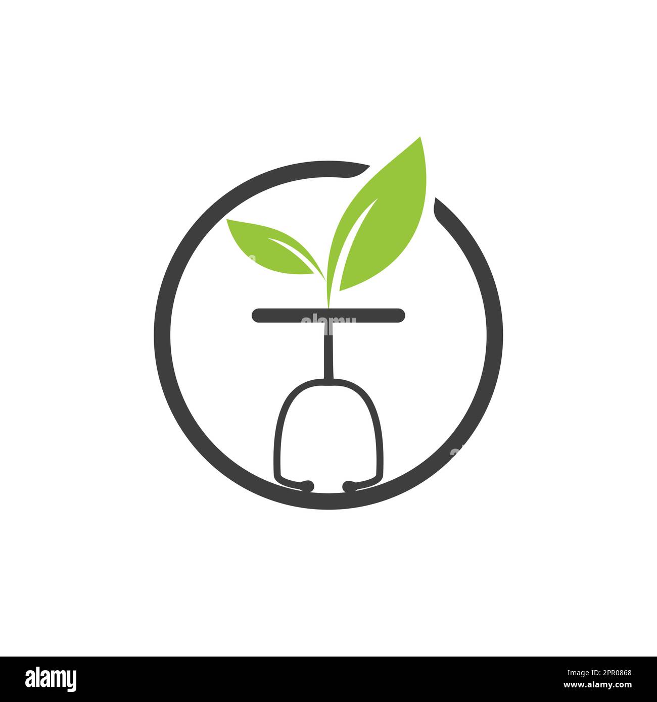 Health nature logo design template. Modern natural leaf with stethoscope doctor icon design ...