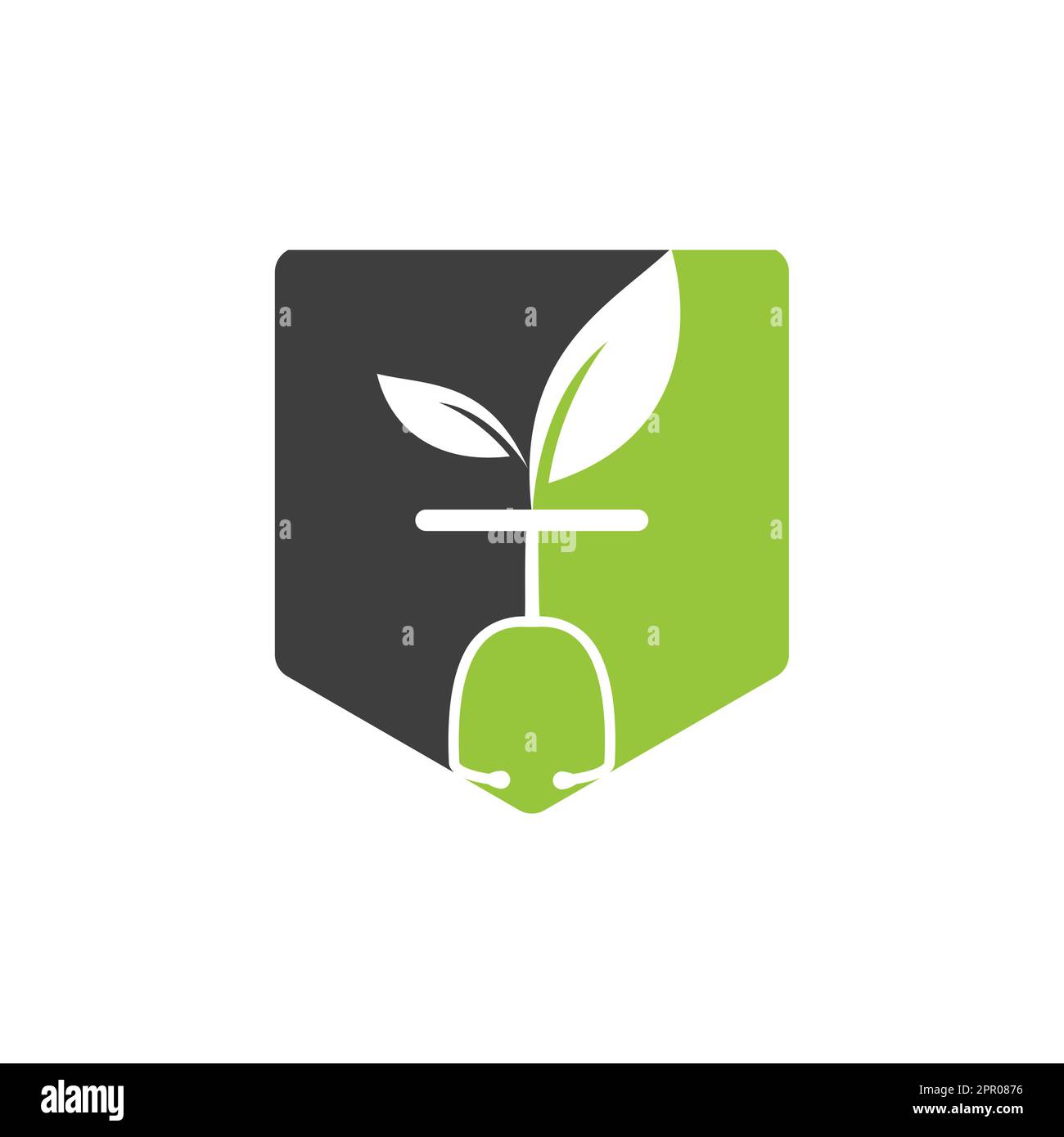 Health nature logo design template. Modern natural leaf with stethoscope doctor icon design ...