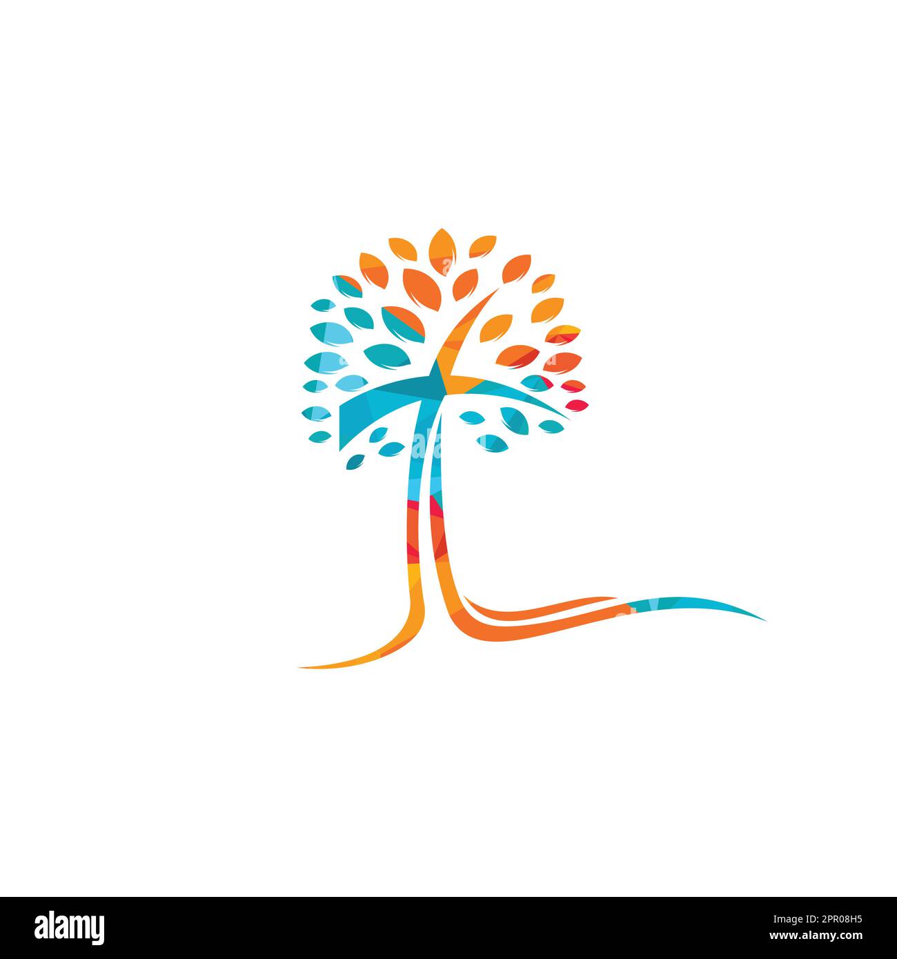 Tree religious cross symbol icon vector design Stock Vector Image & Art ...