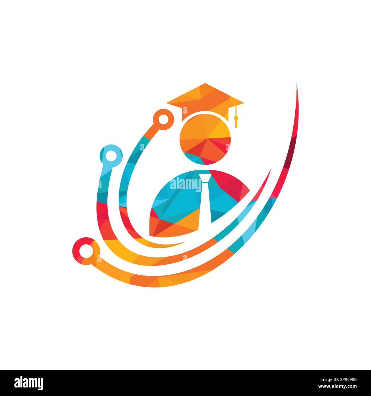 Education tech vector logo design. Digital school logo concept Stock ...
