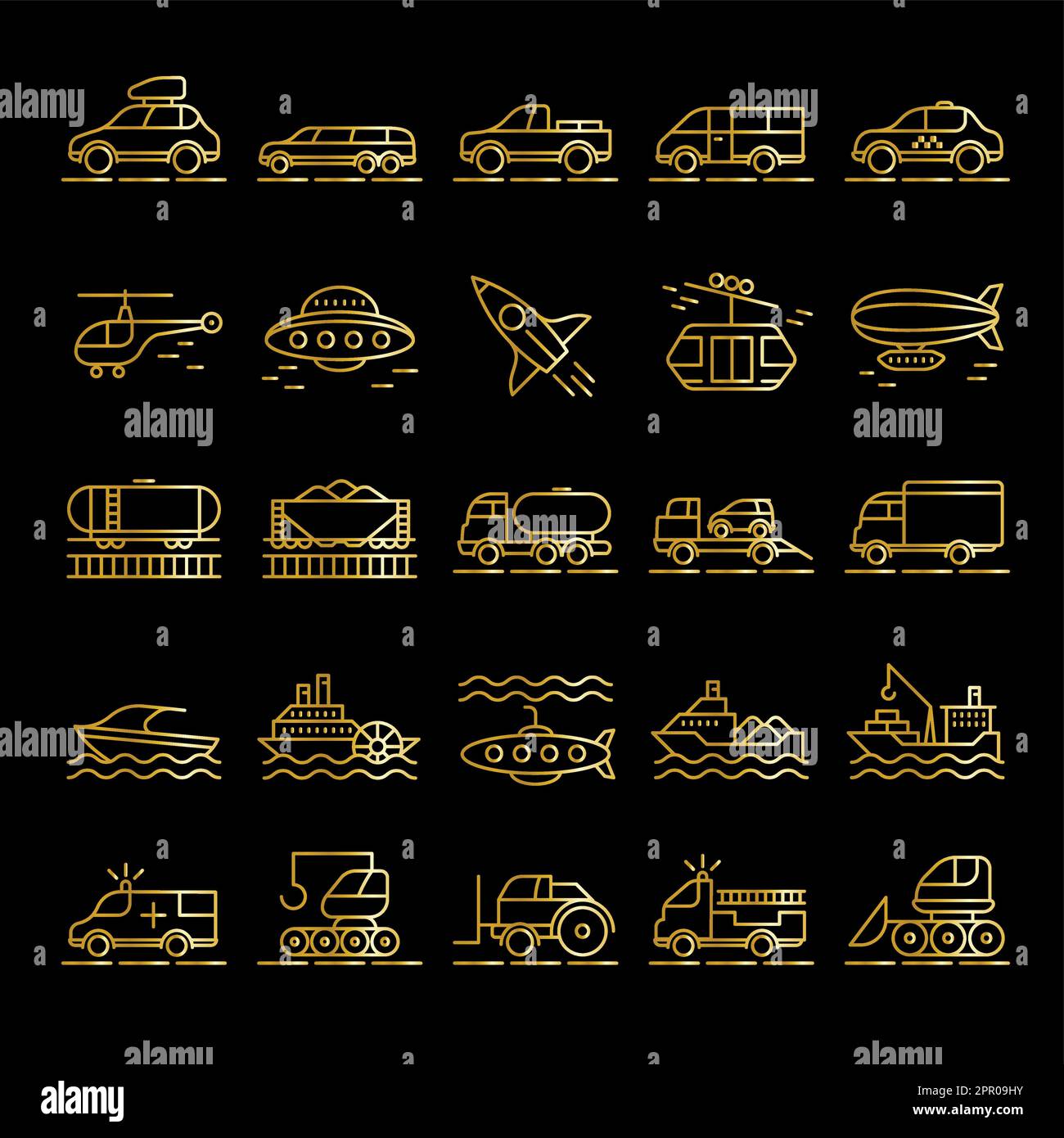 Gold tractor Stock Vector Images - Alamy