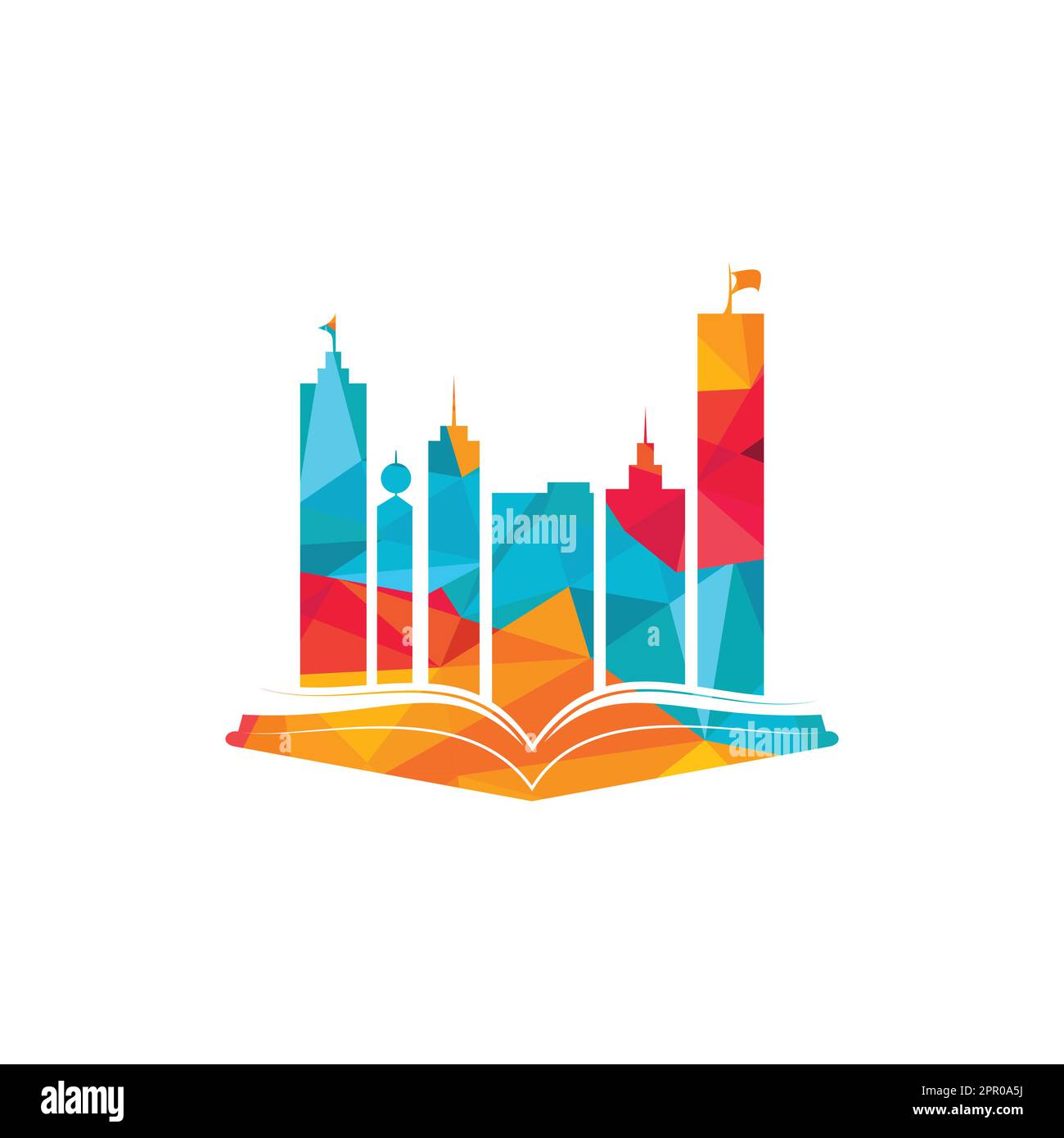 Education building logo design. Vector of book and a building, symbol ...