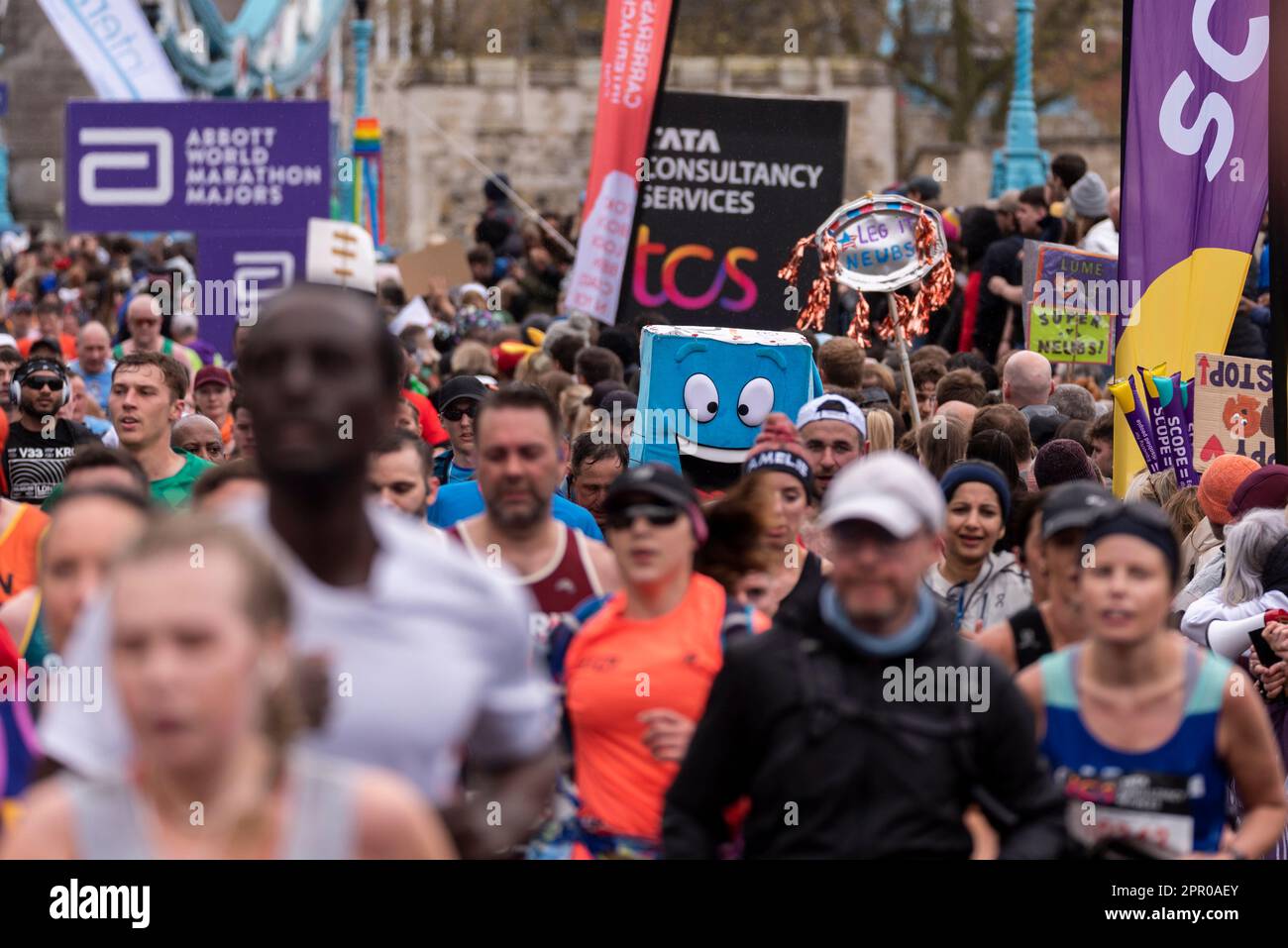 Shane Owen in book costume among mass runners competing in the TCS ...