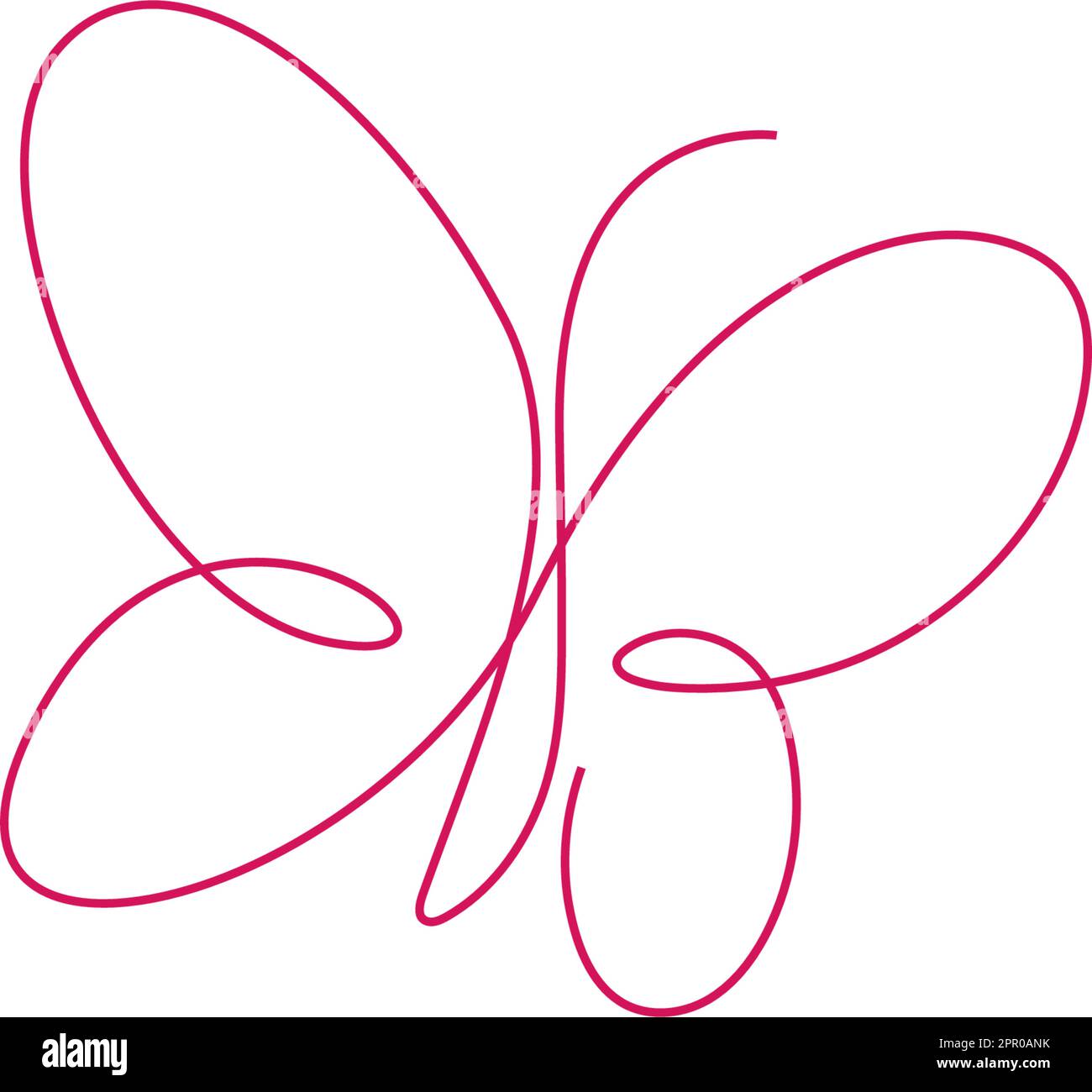 Butterfly line art image illustration template Stock Vector Image & Art ...