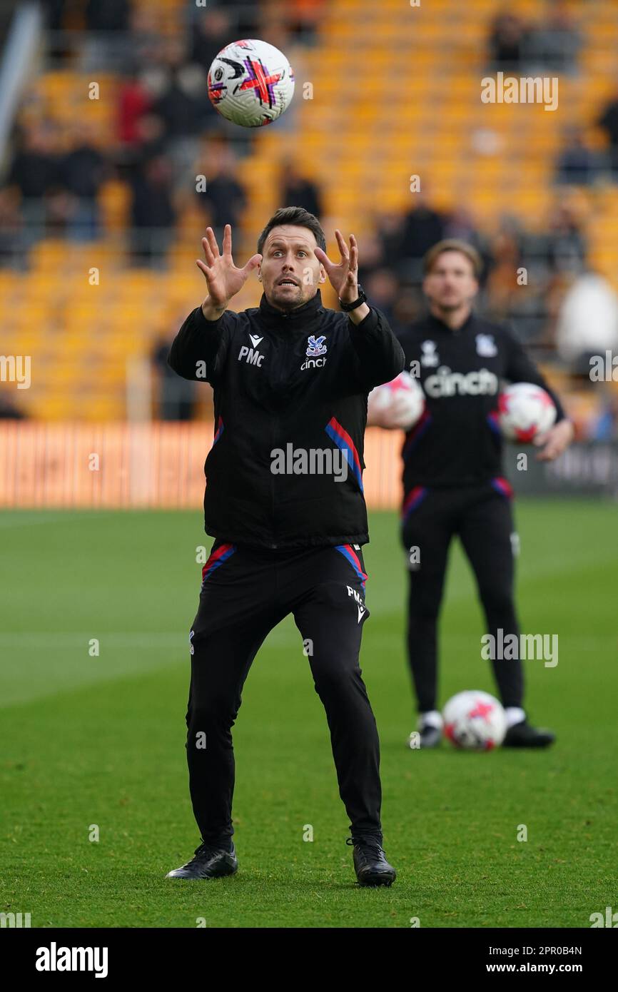 Crystal Palace assistant manager Paddy McCarthy during the arm up ahead ...