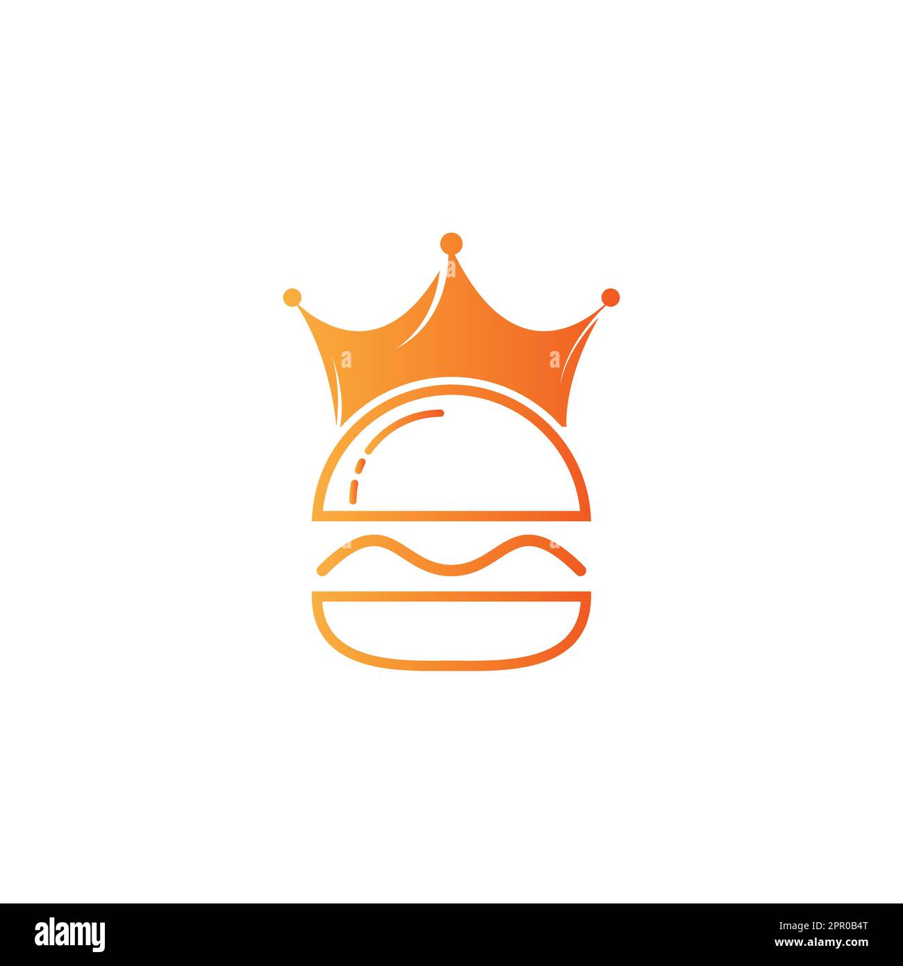 Burger king vector logo design. Burger with crown icon logo concept ...