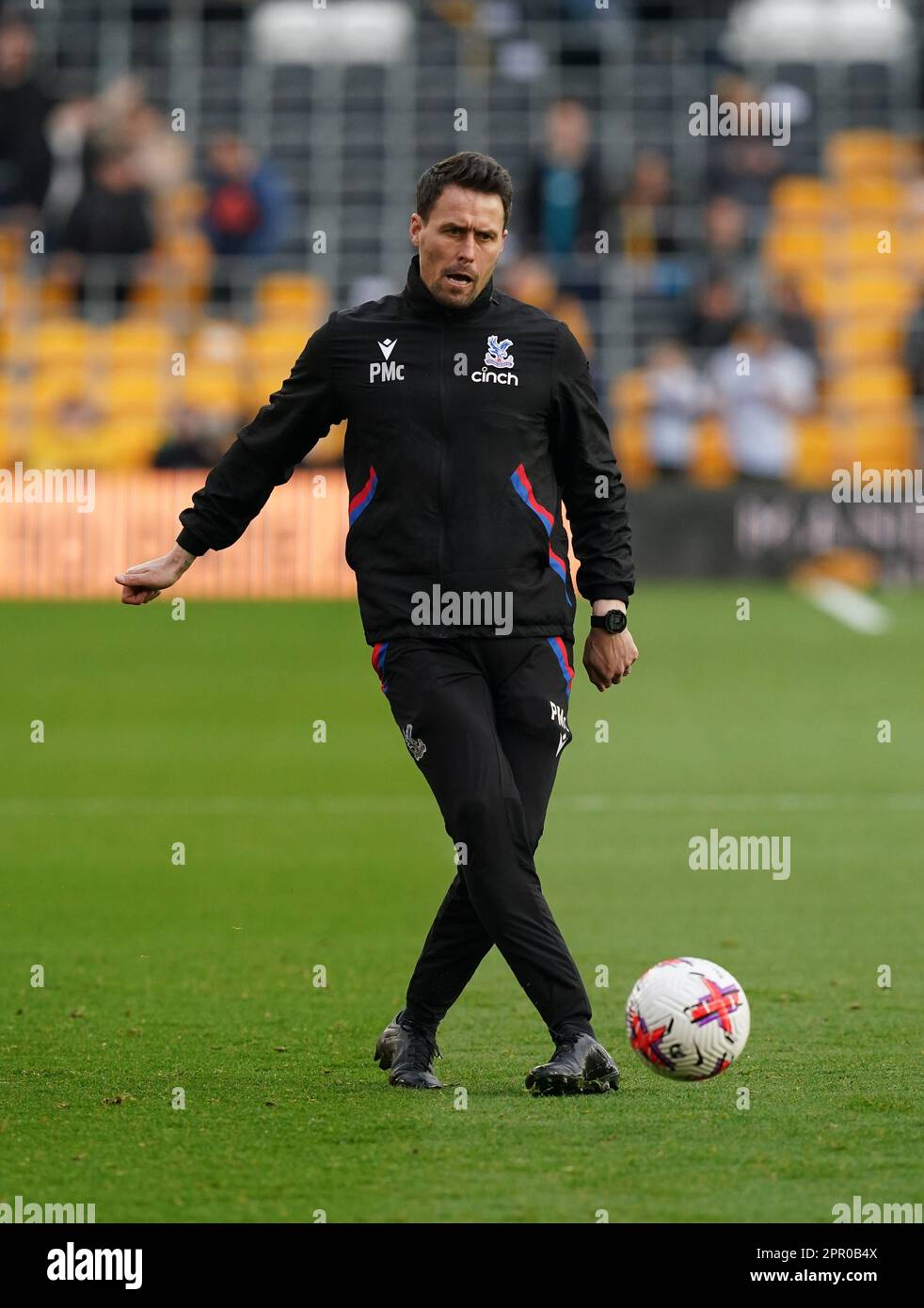 Crystal Palace assistant manager Paddy McCarthy during the arm up ahead ...