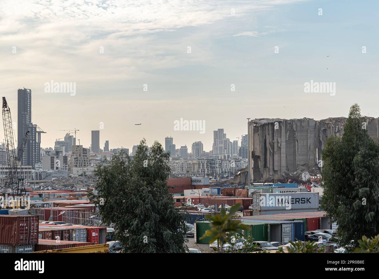 The massive explosion in Beirut, Port of Beirut, Lebanon Stock Photo ...