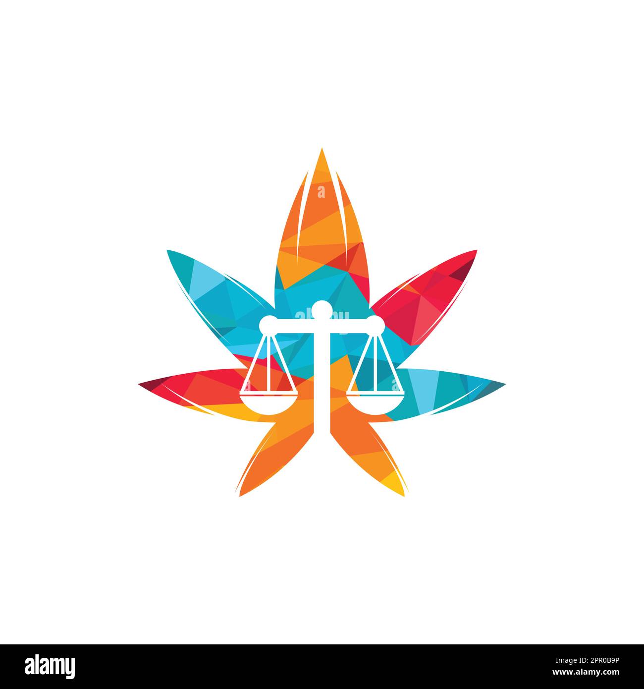 Cannabis law vector logo design. Cannabis marijuana and scale of ...