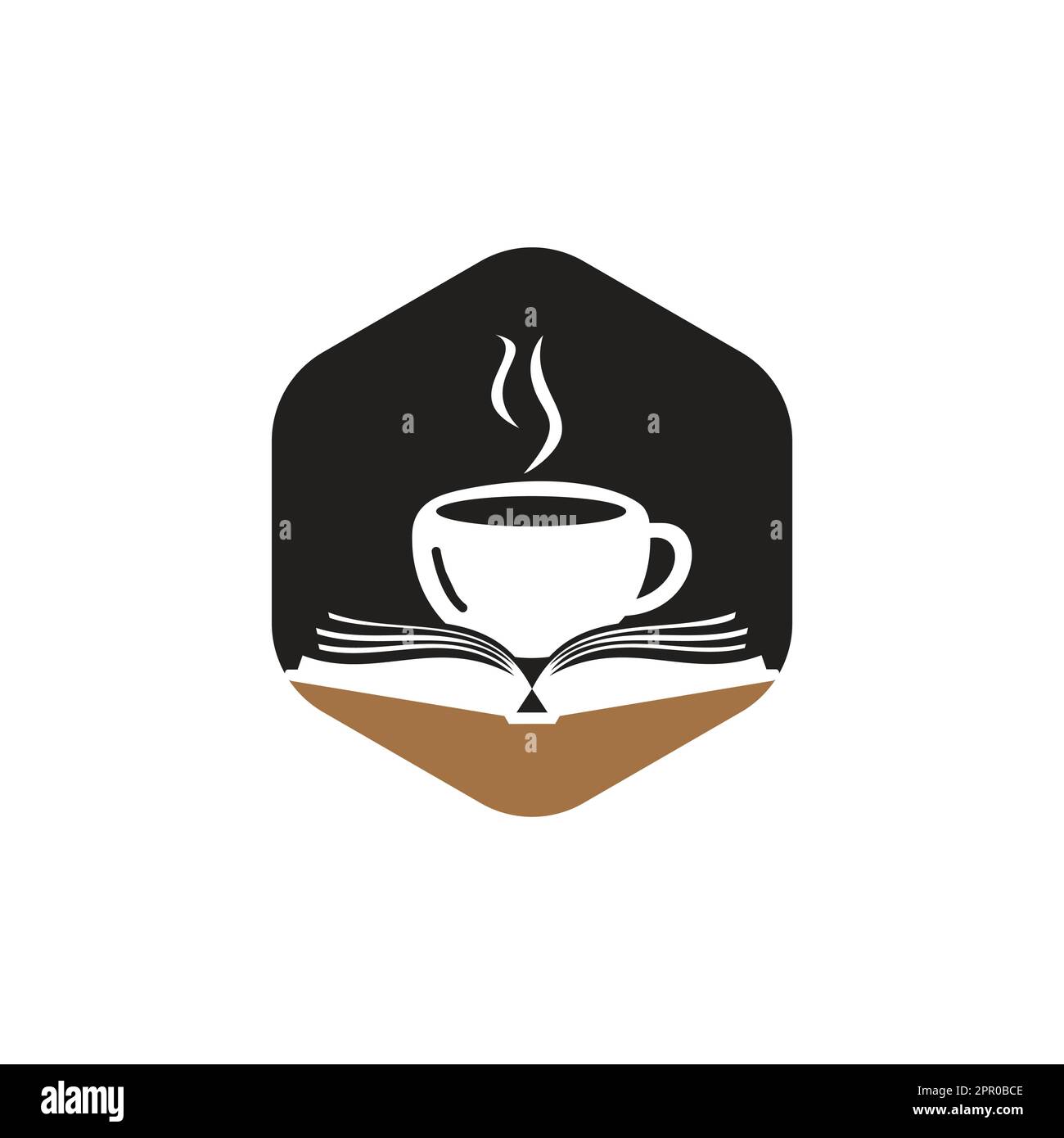 Coffee book vector logo design. Tea Book Store Iconic Logo Stock Vector ...