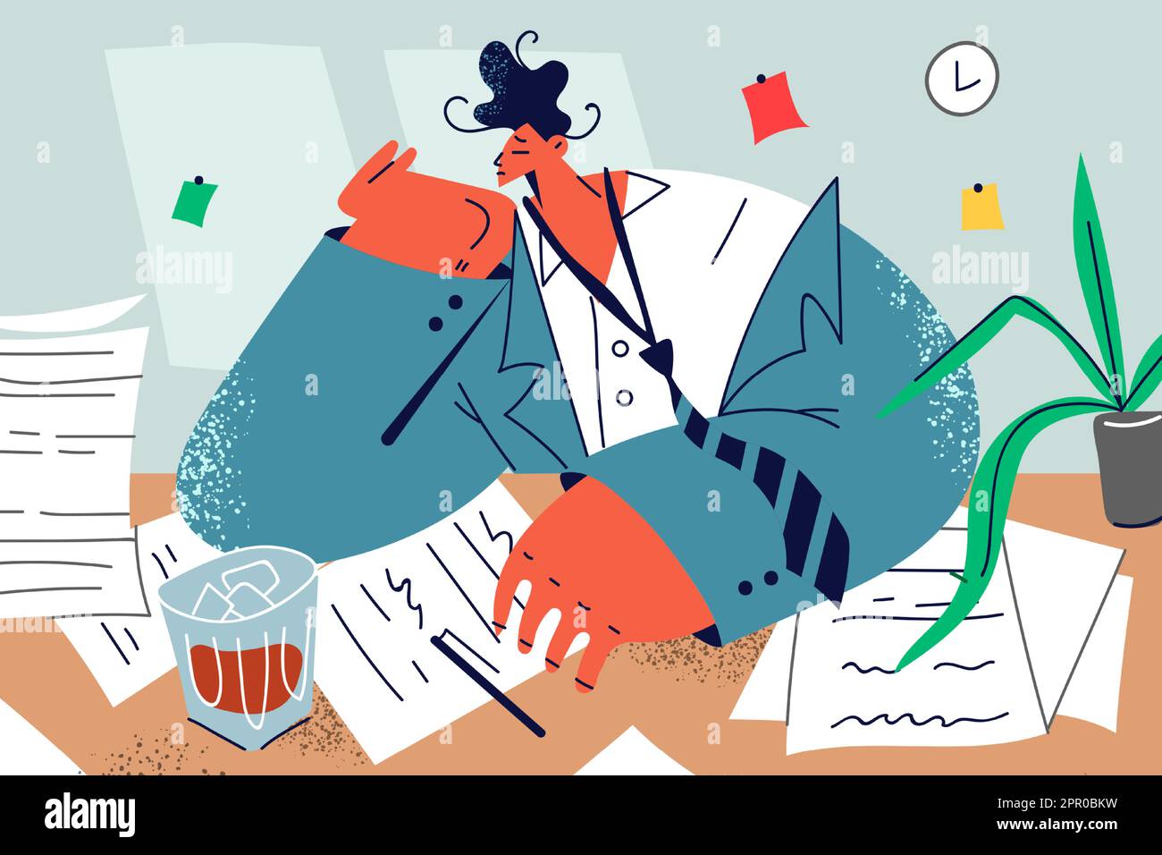 Unmotivated character cartoon hi-res stock photography and images - Alamy